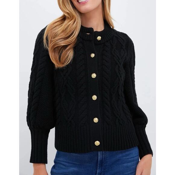 Tuckernuck | Sweaters | Tuckernuck New Colette Cable Knit Black Chunky ...